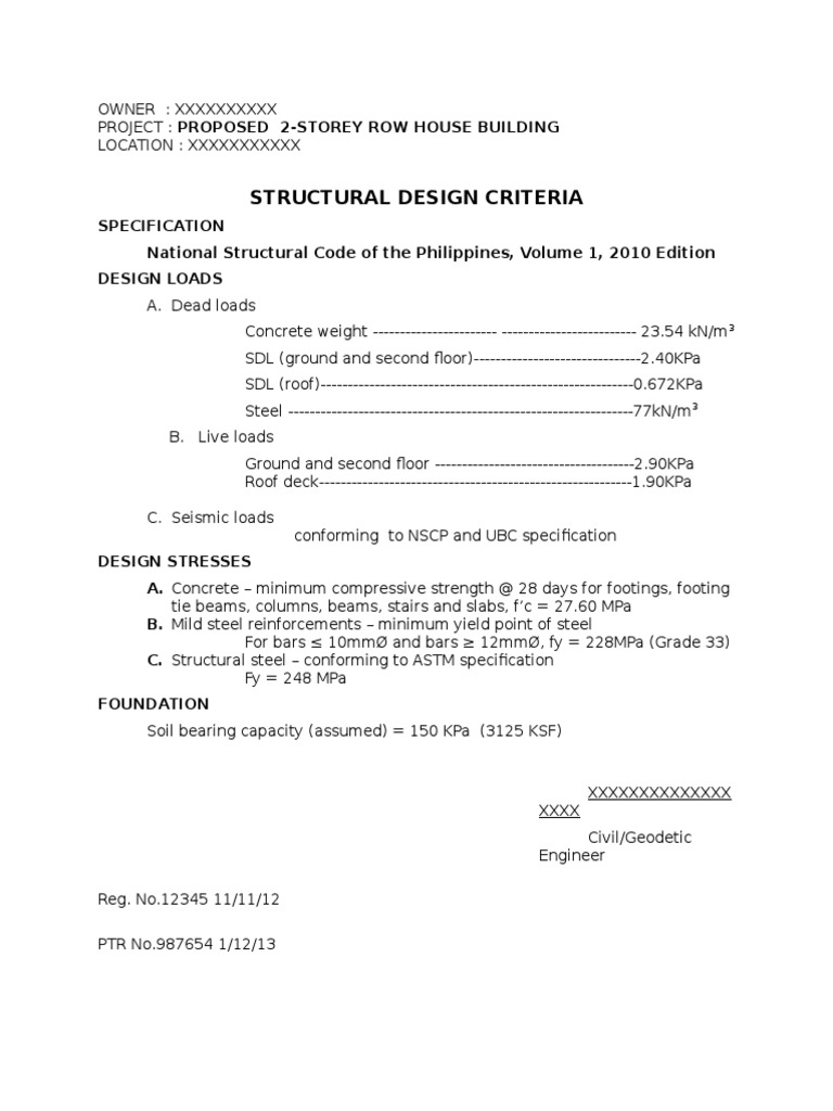 Structural Design Criteria | PDF | Technology & Engineering