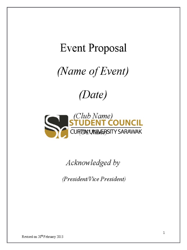 Event Proposal Submission Guidelines | PDF | Government | Business