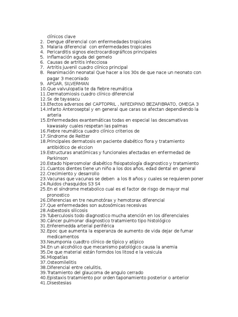Temario Enarm | PDF | Diabetes mellitus | Diente humano
