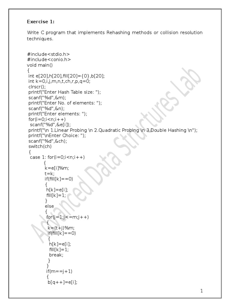 ADS Lab Manual | PDF | Algorithms And Data Structures | Areas Of Computer Science