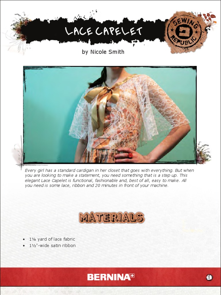 DIY Lace Capelet Tutorial | PDF