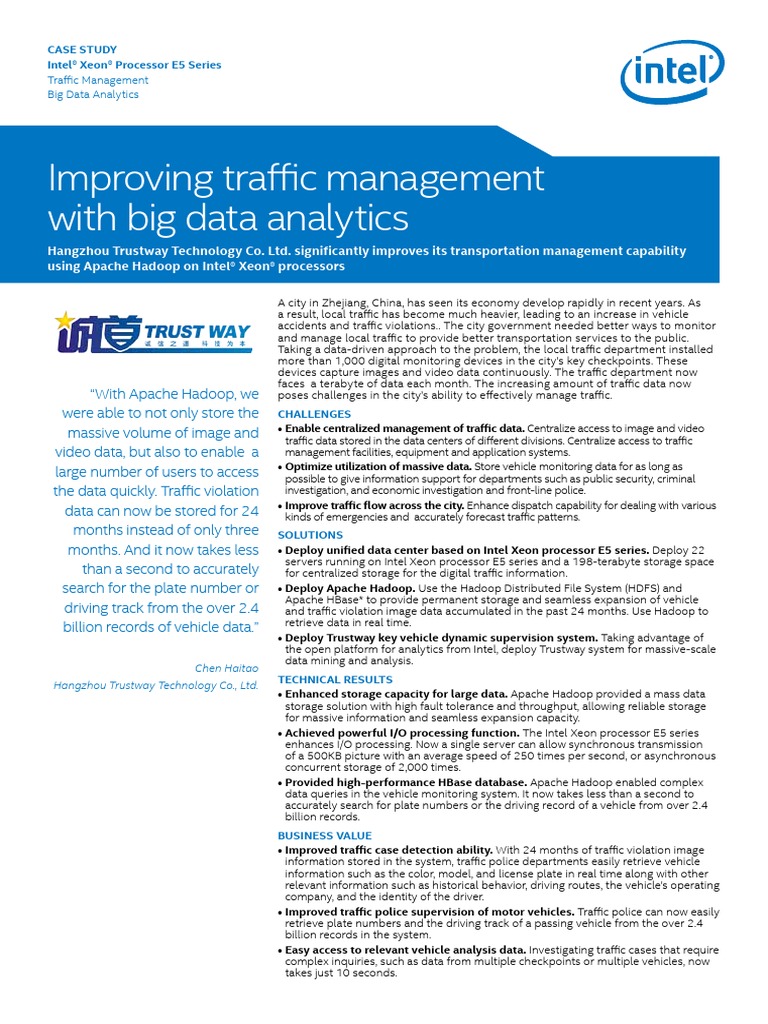 Big Data Xeon E5 Trustway Case Study | PDF | Apache Hadoop | Big Data
