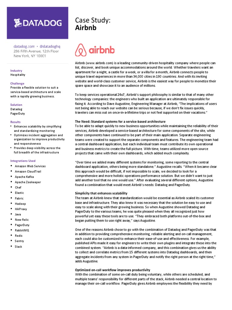 Airbnb Case Study | PDF | Scalability | Airbnb