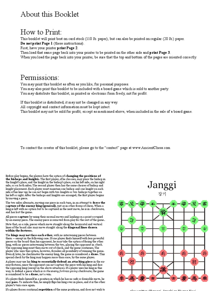 Janggi | PDF | Traditional Board Games | Traditional Games