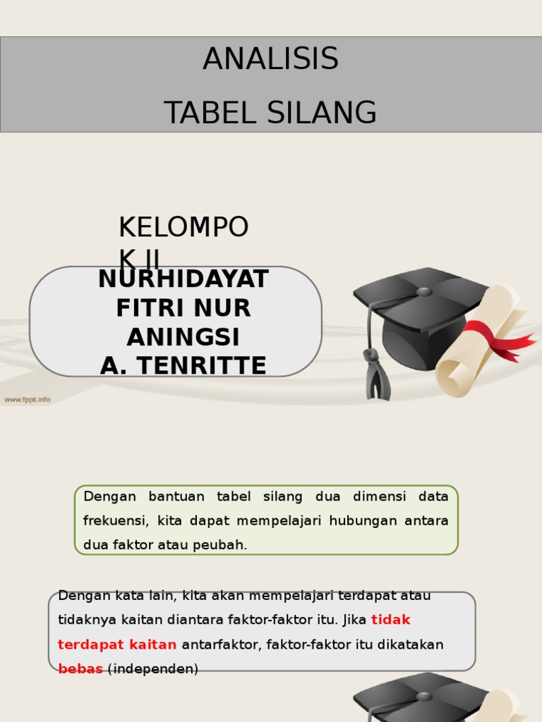 Analisis Tabel Silang Dua Dimensi | PDF | Metode & Bahan Ajar
