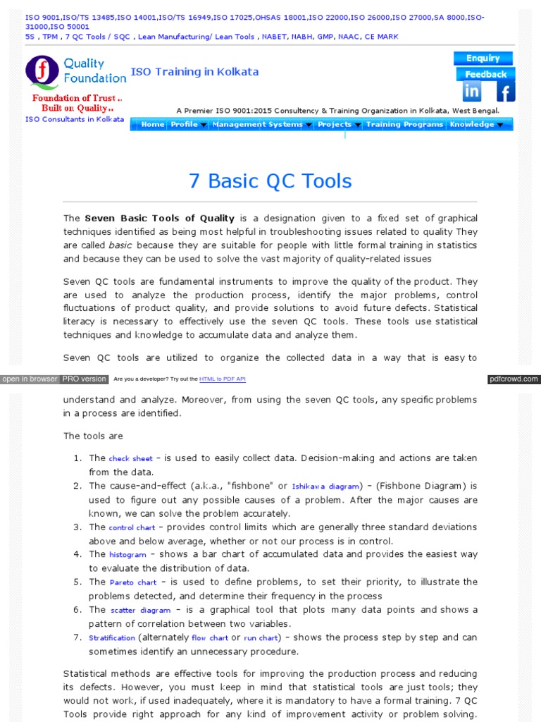WWW Qualityfoundation in Sqc7 Basic Qctools HTML | PDF | Scatter Plot | Causality