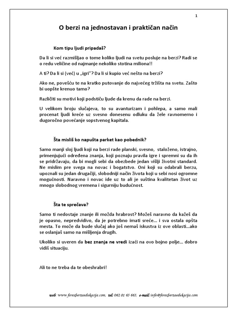 O Berzi Na Jednostavan I Praktičan Način PDF2 | PDF