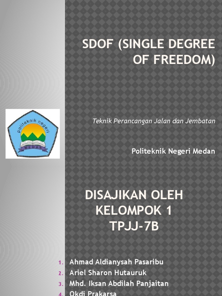 Sdof (Single Degree of Freedom) | PDF