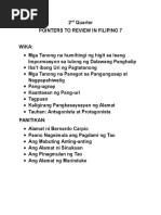 Pointers To Review (Filipino) | PDF