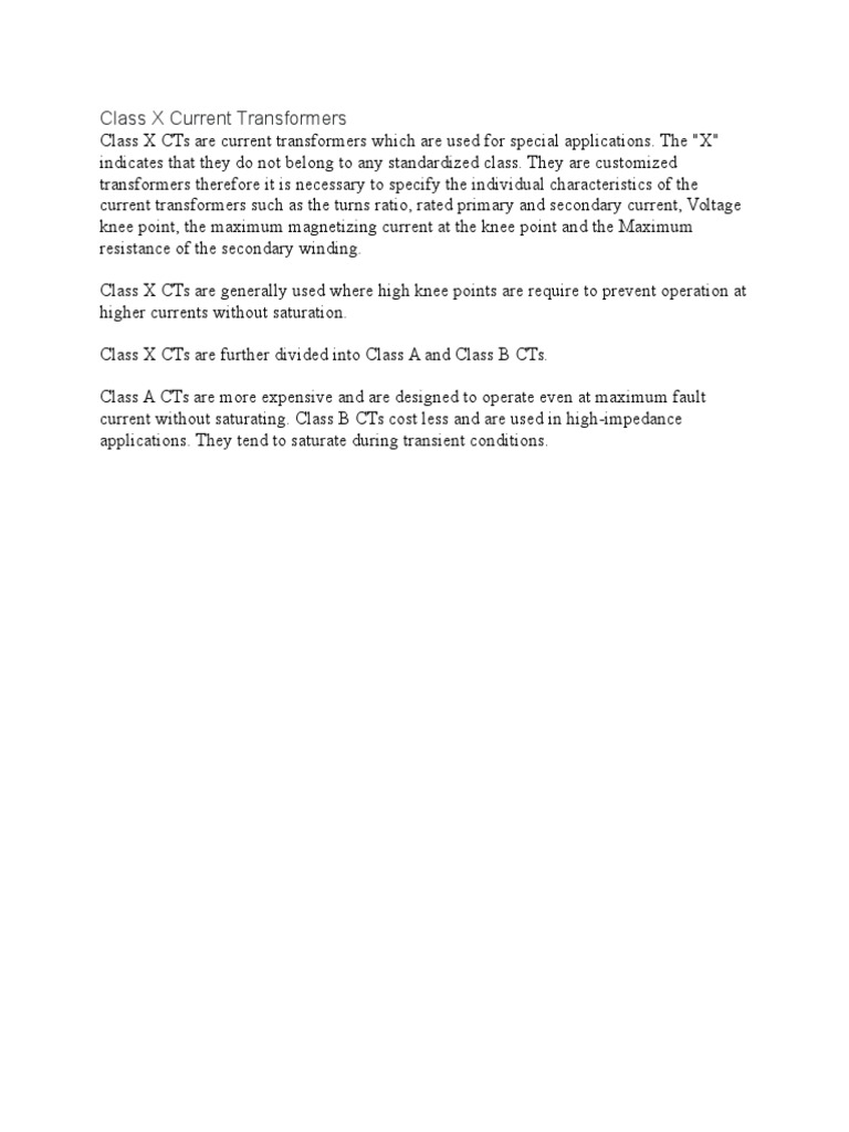 Custom Class X Current Transformers | PDF | Science & Mathematics ...