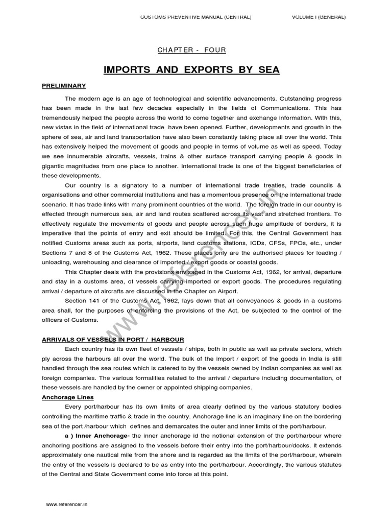 Chapter 04 | PDF | Customs | Port