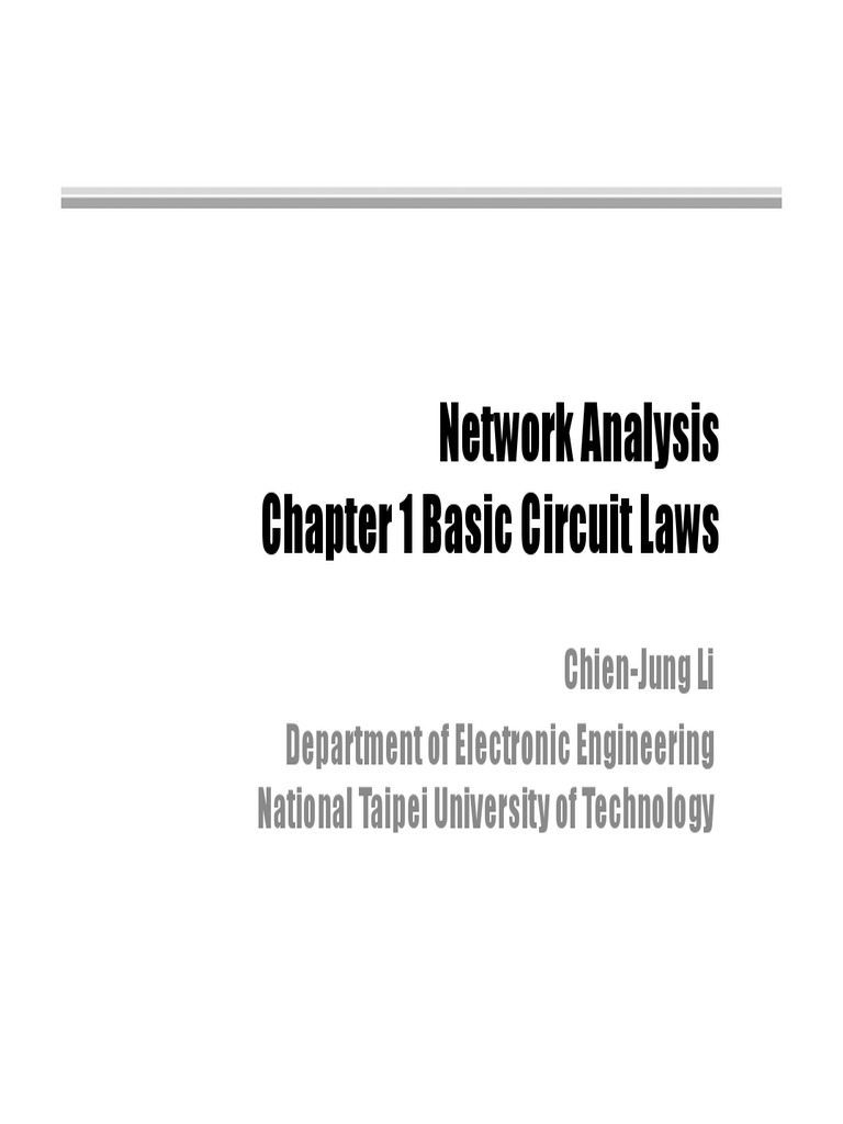 Ch1.Chapter 1 Basic Circuit Laws | PDF | Electrical Resistance And ...