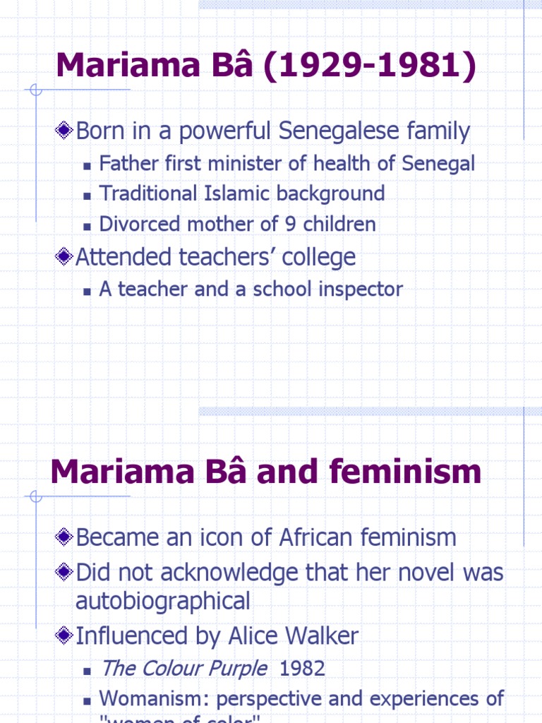 Mariama Bâ's So Long a Letter Analysis | PDF