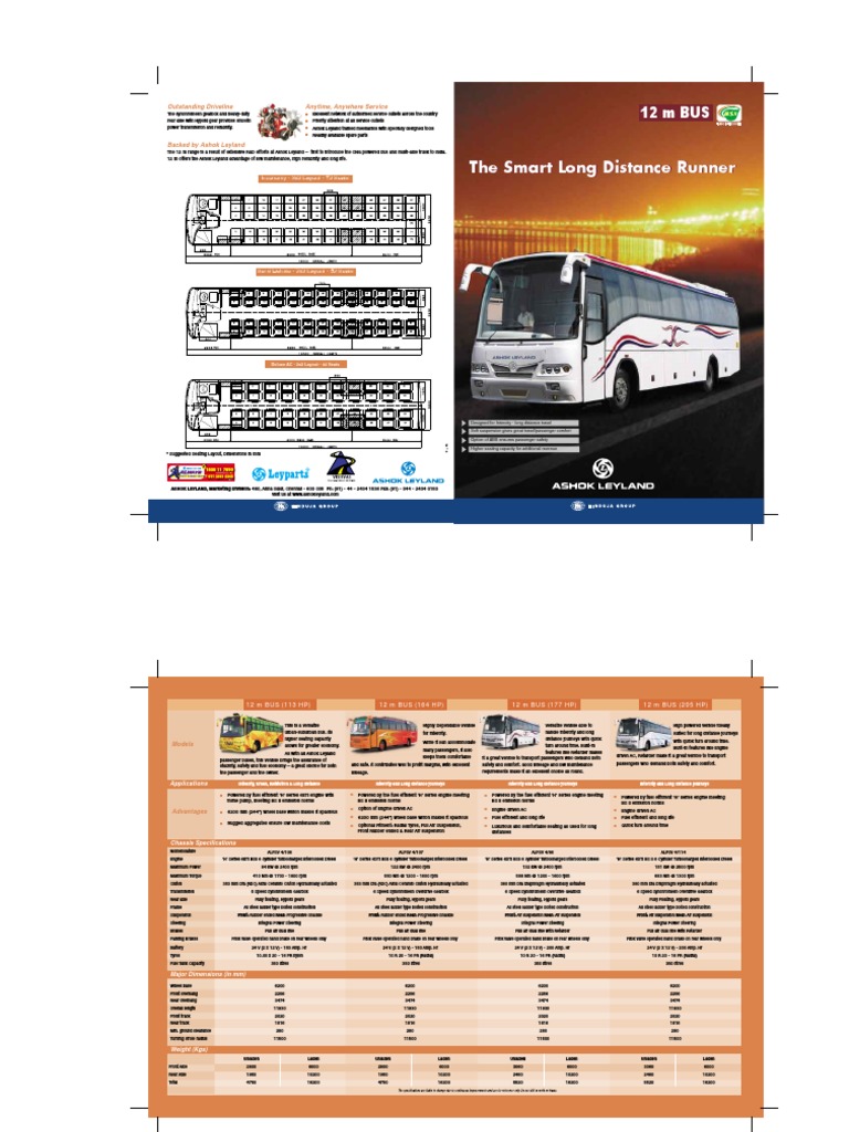Ashok Leyland 12m Bus Specifications | PDF | Manual Transmission ...