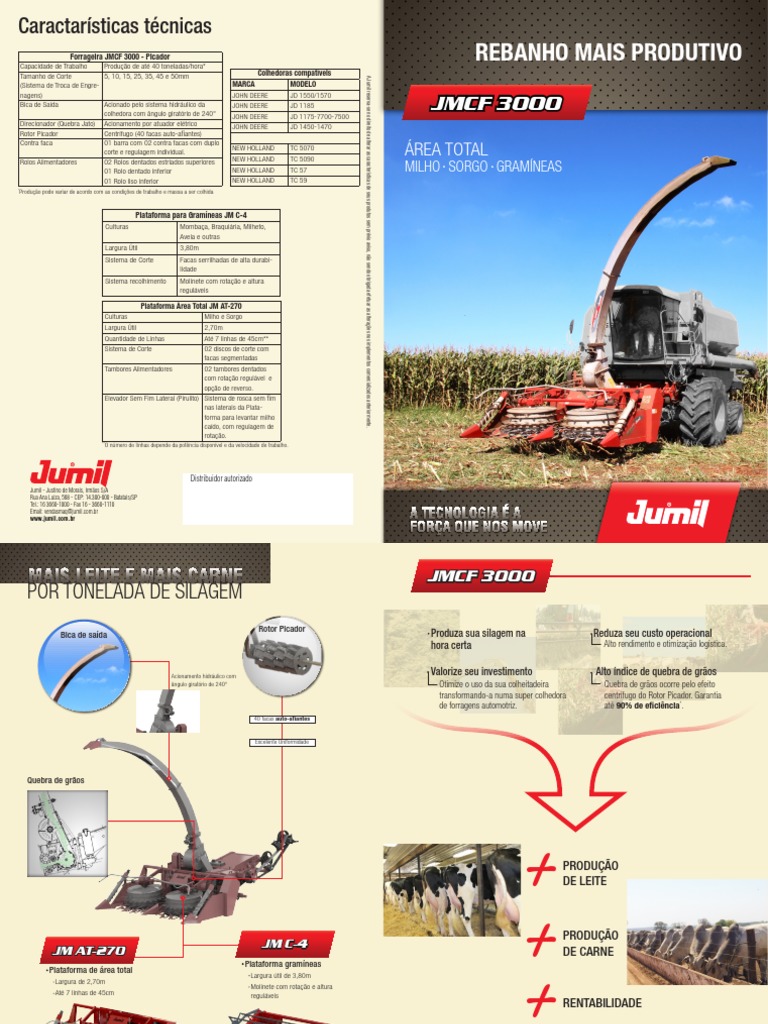 Colhedoras de Milho e Sorgo Jumil | PDF | Agricultura | Science
