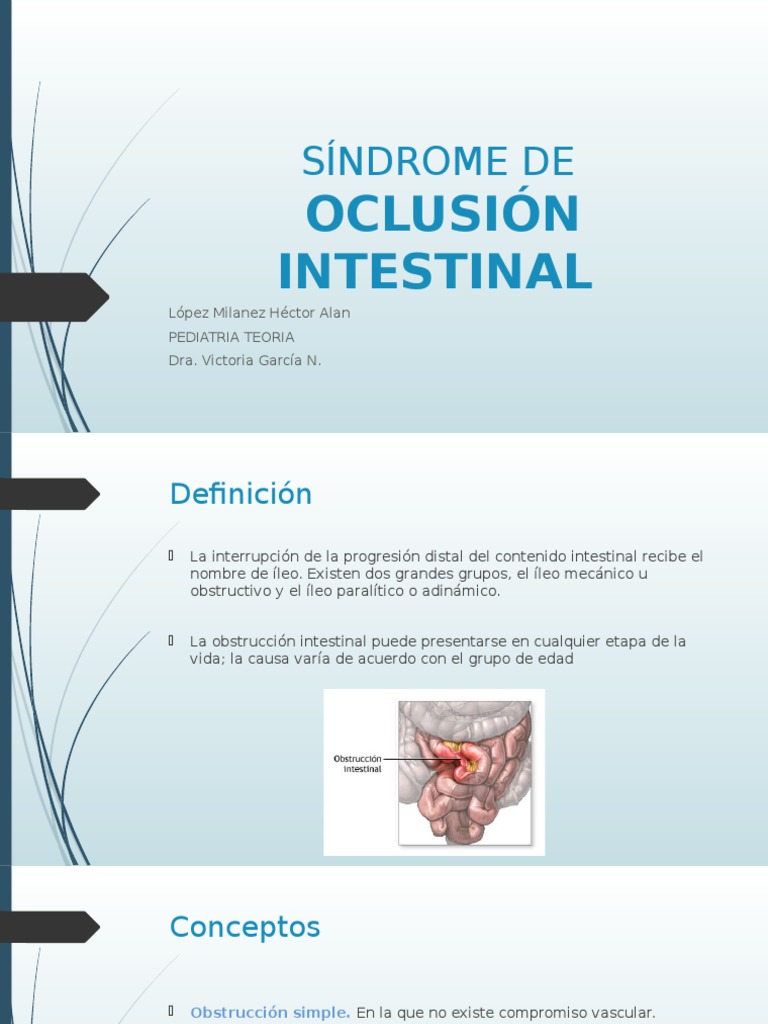 Síndrome de oclusión intestinal: definición, conceptos, etiologías ...