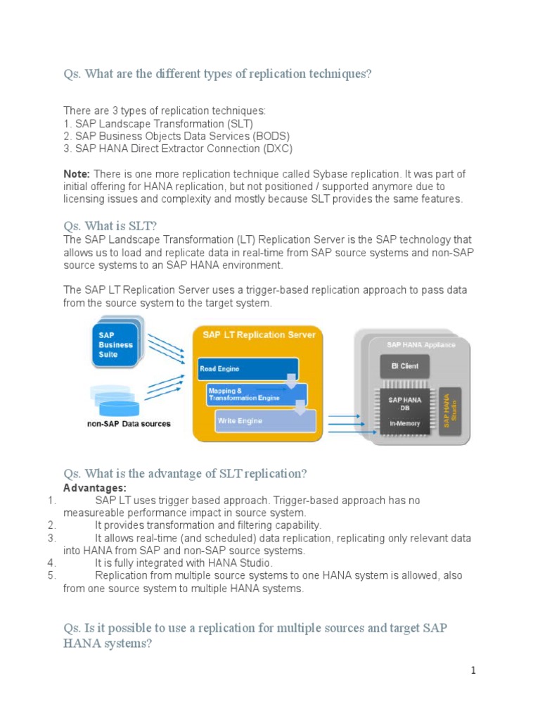 SLT Replication Interview Questions | Download Free PDF | Replication (Computing) | Database ...
