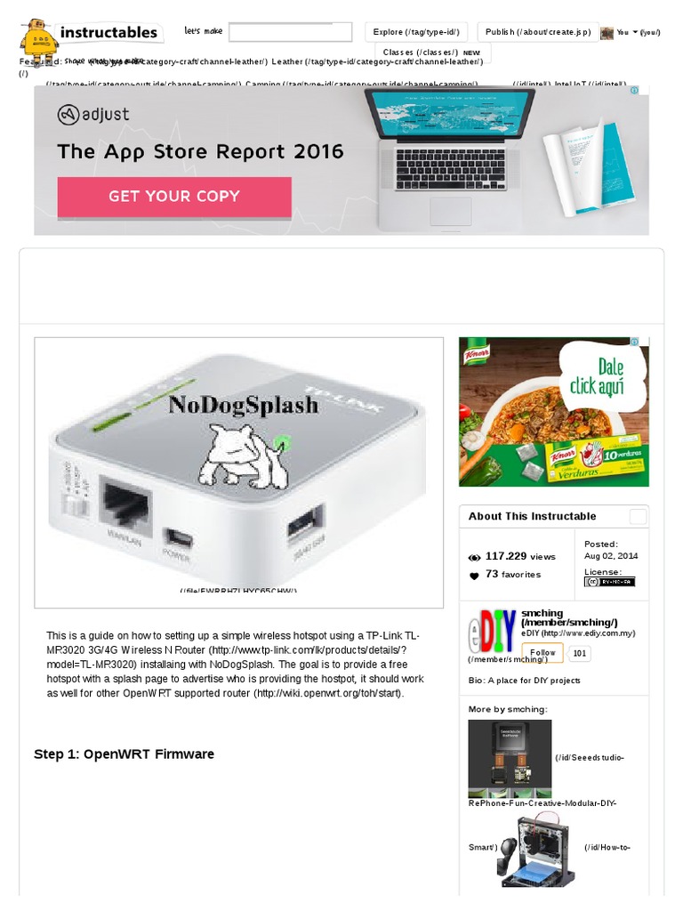 Setting Up A Wireless Hotspot Using TP-Link TL-MR3020 Wireless N Router ...