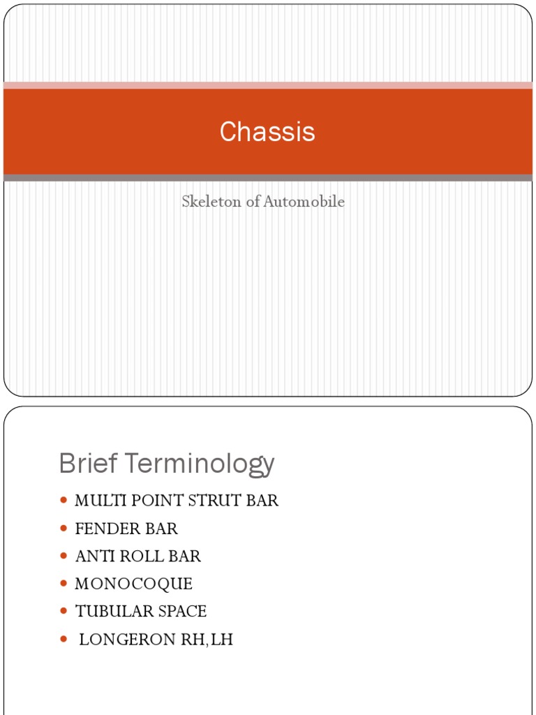 Chassis: Skeleton of Automobile | PDF | Land Vehicles | Transport