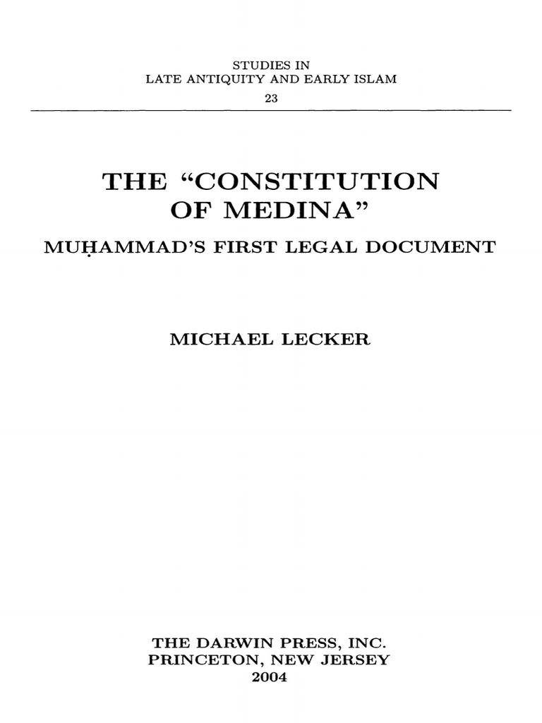 The Constitution of Medina | PDF | Medina | Muhammad