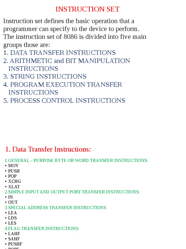 Instruction Set 1 Rev Pdf Binary Coded Decimal Instruction Set 2579