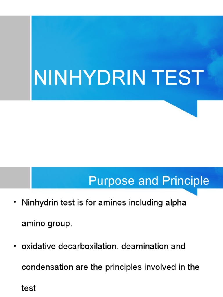 Ninhydrin Test