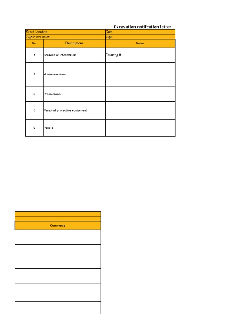Exact Location Date Supervisor Name Sign Descriptions Drawing # | PDF