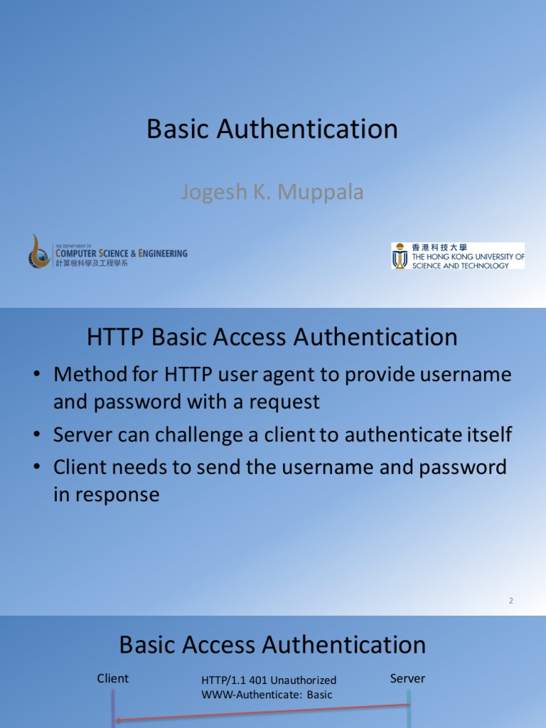 HTTP Basic Authentication Guide | PDF