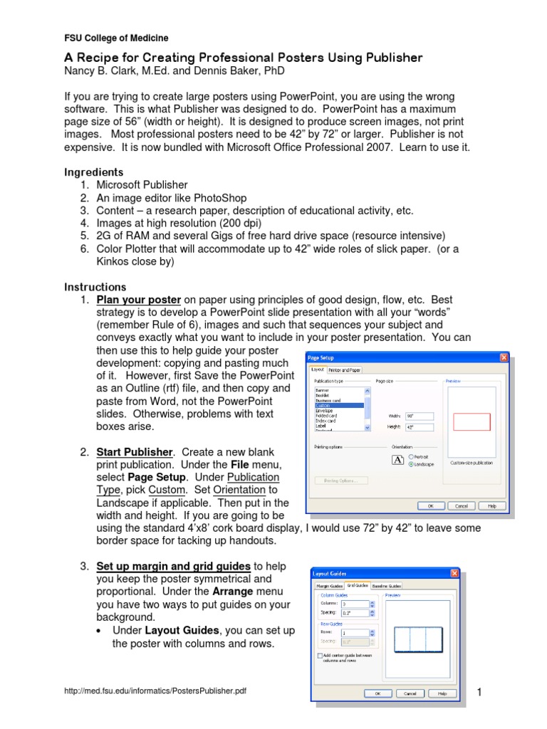 Creating Posters with Publisher | PDF | Typefaces | Microsoft Power Point