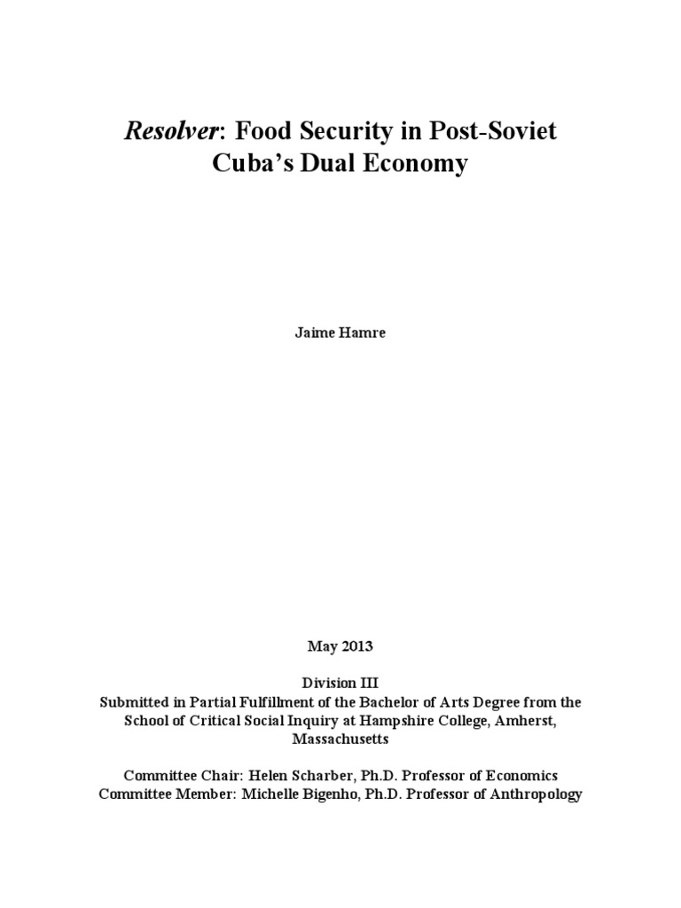 Div III Final Draft | PDF | Cuba | Rice