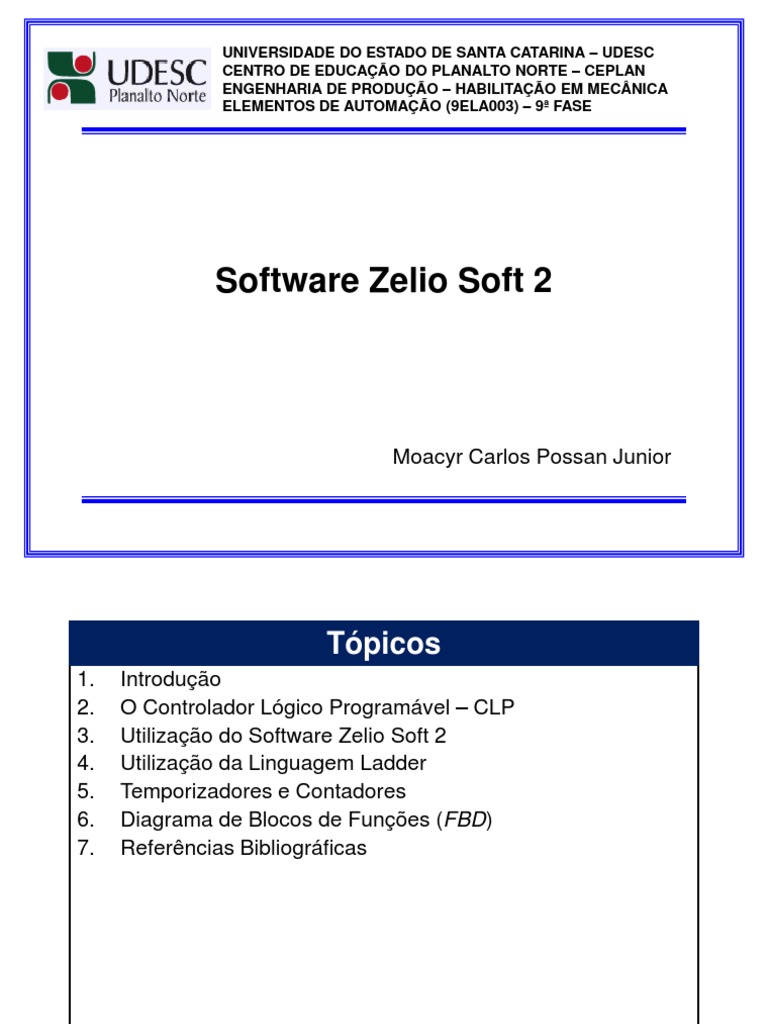 9ELA003 - Tutorial Software Zelio Soft 2 | PDF | Controlador lógico programável | Programas
