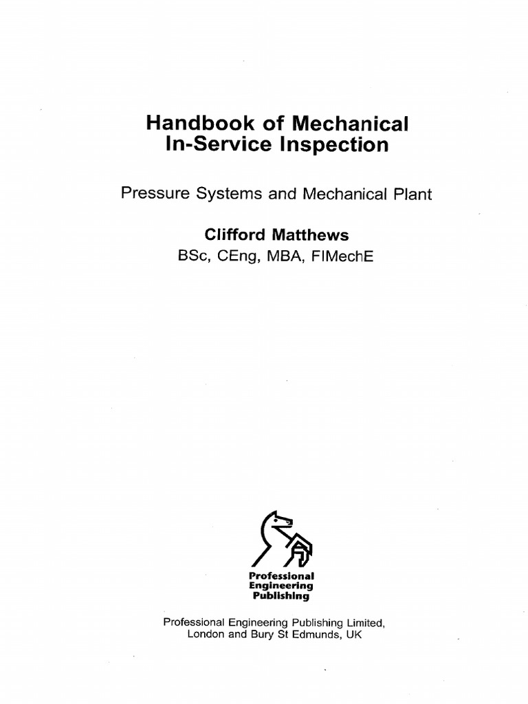Handbook of In-Service Inspection-Clifford Mathews | PDF