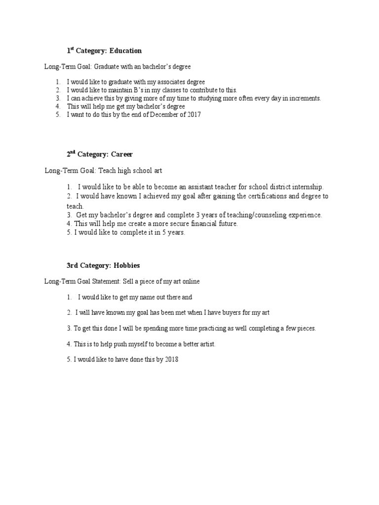 My Goals | PDF | Career & Growth | Self-Improvement