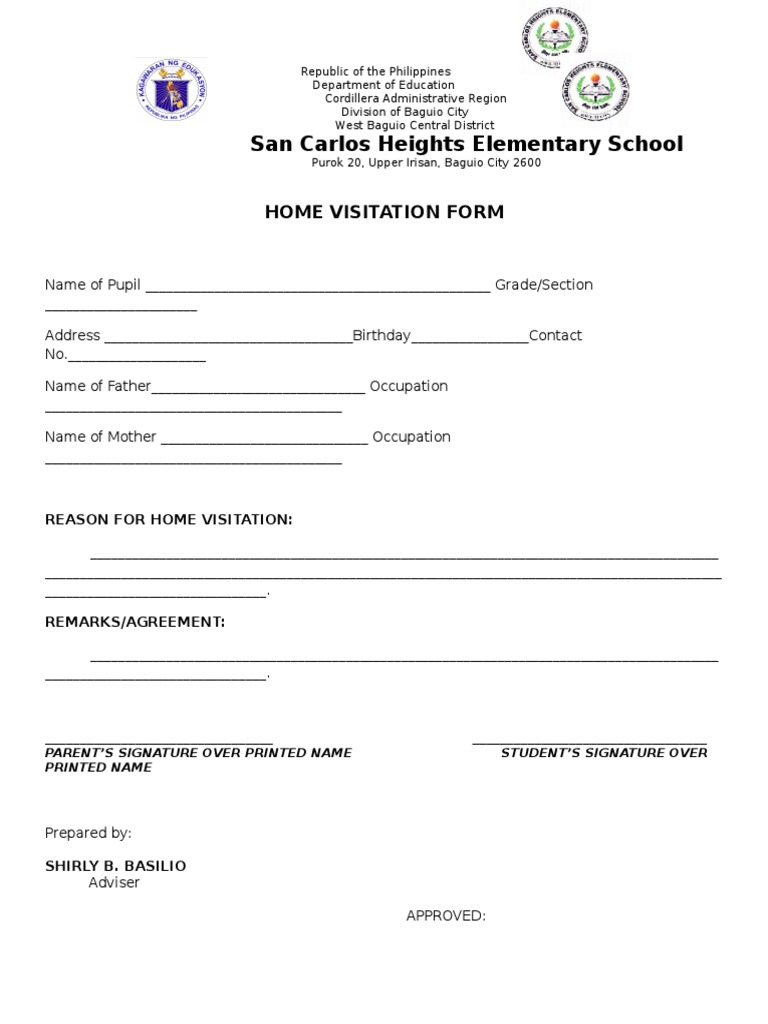 SCHES-Home Visitation Form | PDF