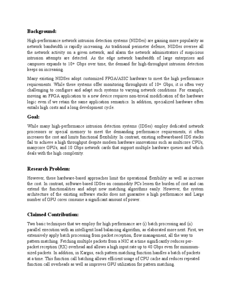 Achieving High-Performance Network Intrusion Detection Through Batch Processing and Load ...