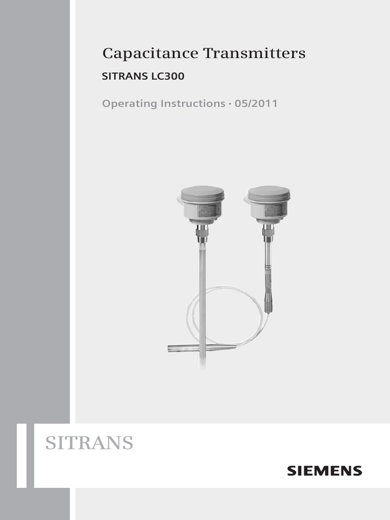 Sitrans: Capacitance Transmitters | PDF | Electrical Wiring | Electricity