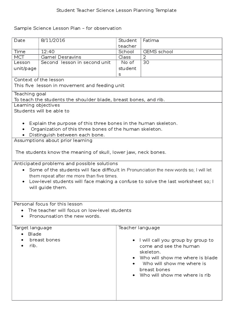 Lesson Plan 2 With Reflection | PDF | Lesson Plan | Reinforcement