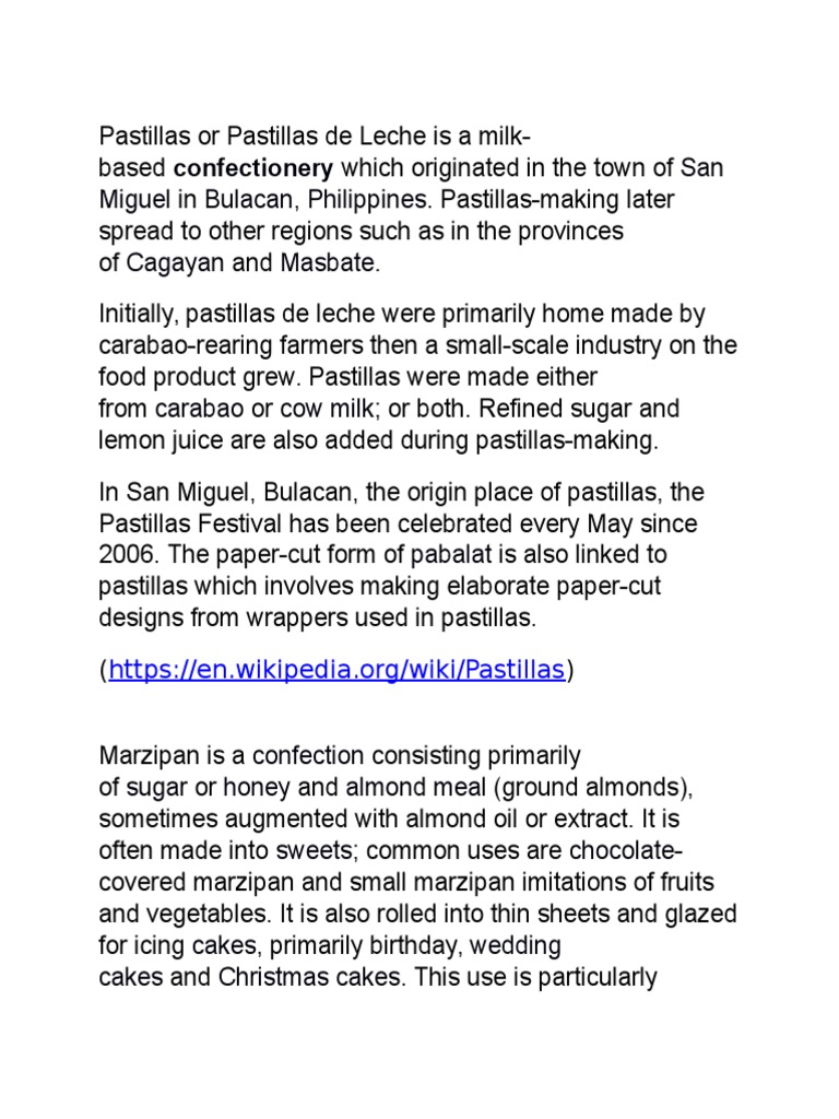 Confectionery: San Miguel Bulacan Philippines Cagayan Masbate | PDF ...