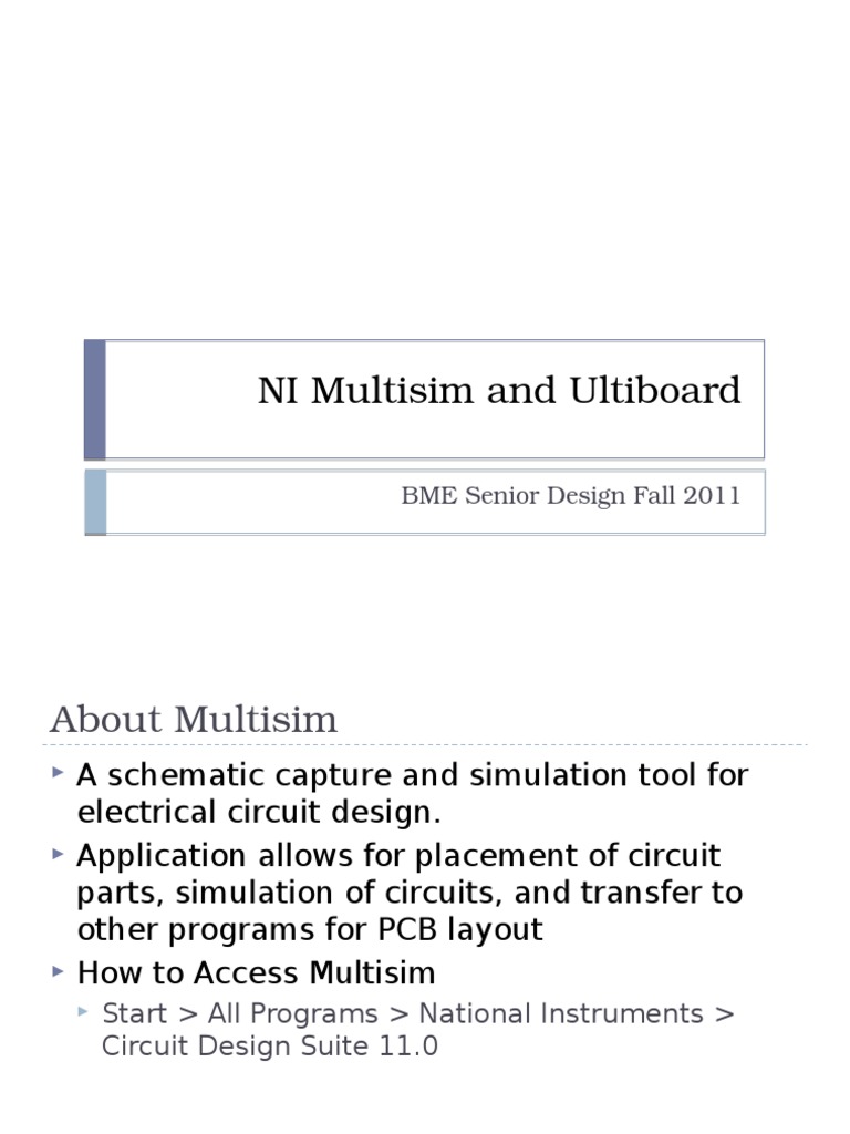 NI Multisim and Ultiboard | PDF | Printed Circuit Board | Simulation