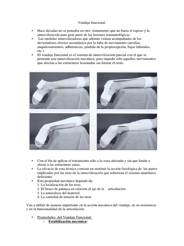 Vendaje Funcional: Técnicas y Beneficios | PDF | Especialidades Medicas ...