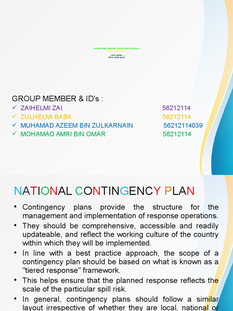 National Contingency Plan | PDF | Oil Spill | Ships