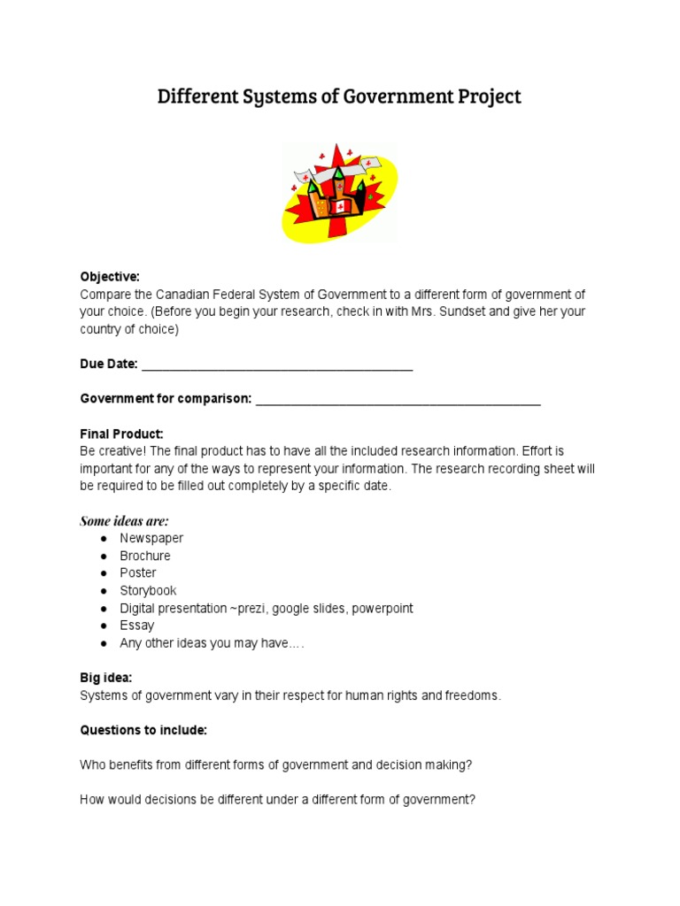 Comparing Government Systems Project | PDF | Business