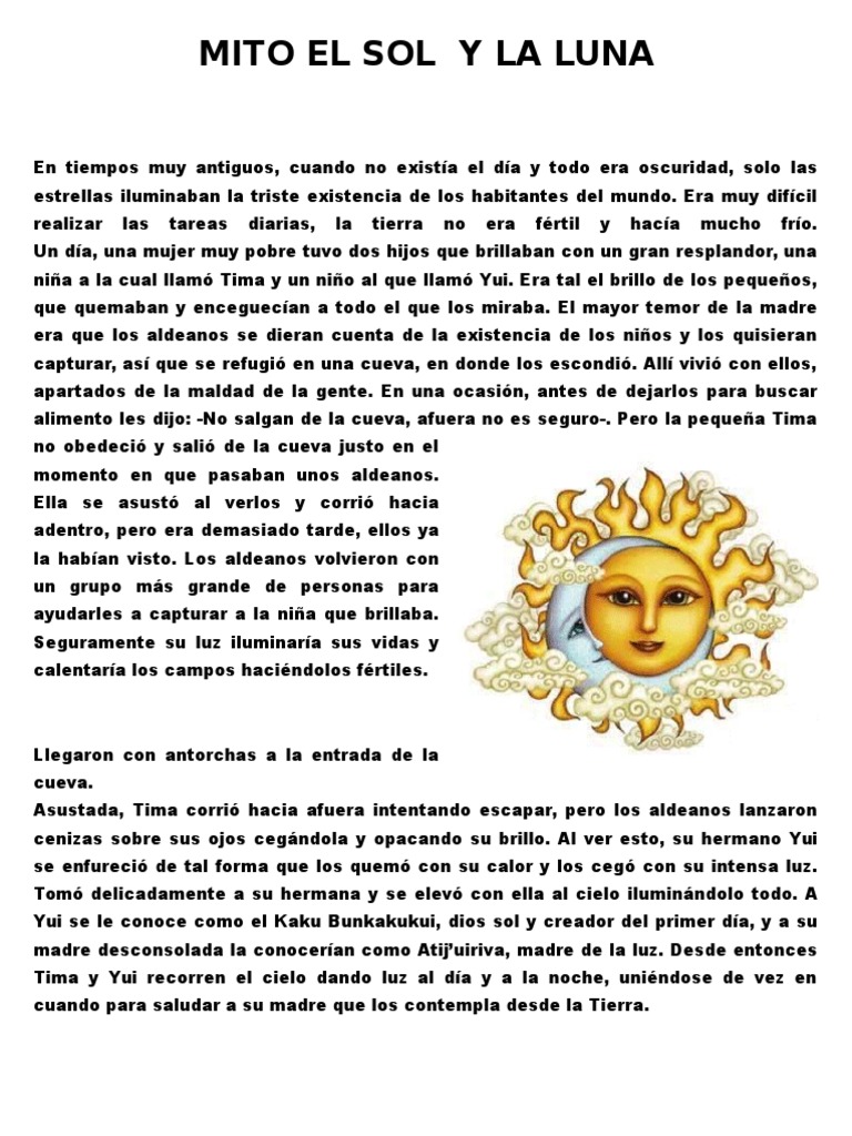 Mito El Sol y La Luna | PDF | Dom | Luna