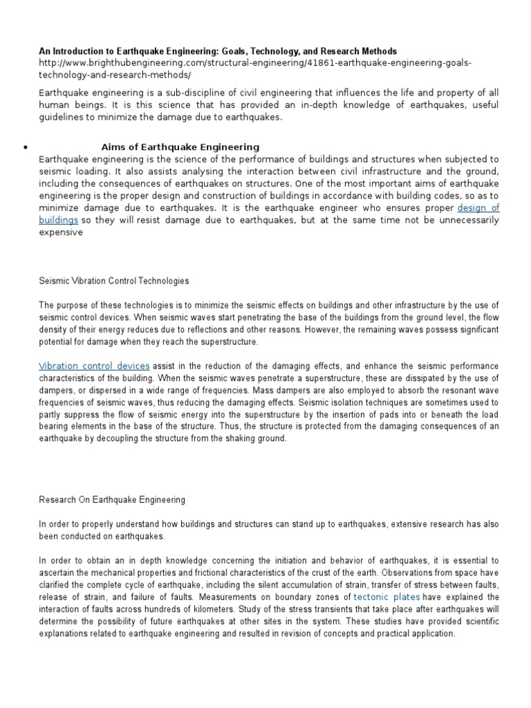 An Introduction To Earthquake Engineering | PDF | Earthquake ...
