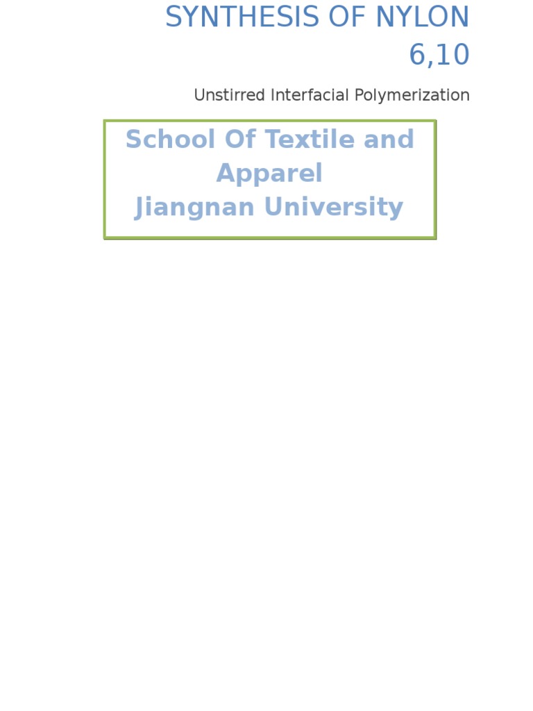 Nylon 6,10 | Nylon | Polymerization