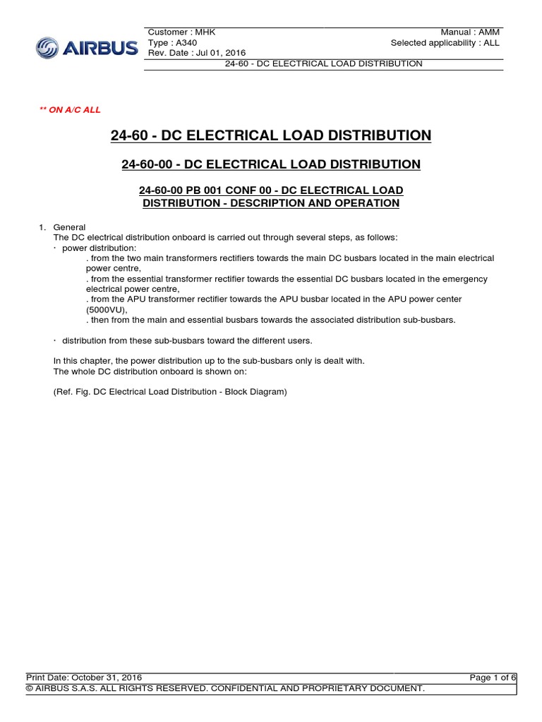 24-60 - DC Electrical Load Distribution | PDF | Electric Power ...