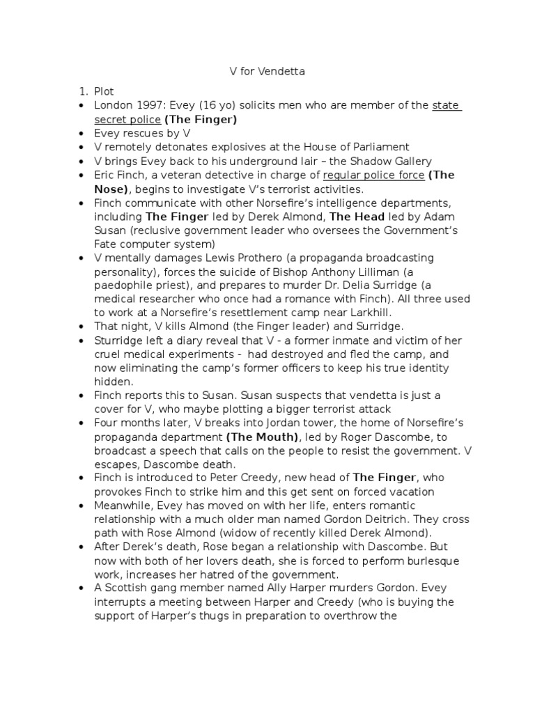 V For Vendetta | PDF | Crime Thriller | Violence