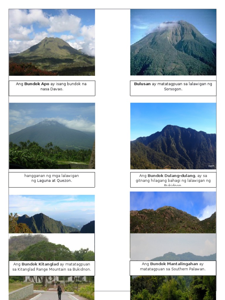 Mga Bundok at Bulkan Sa Pinas | PDF