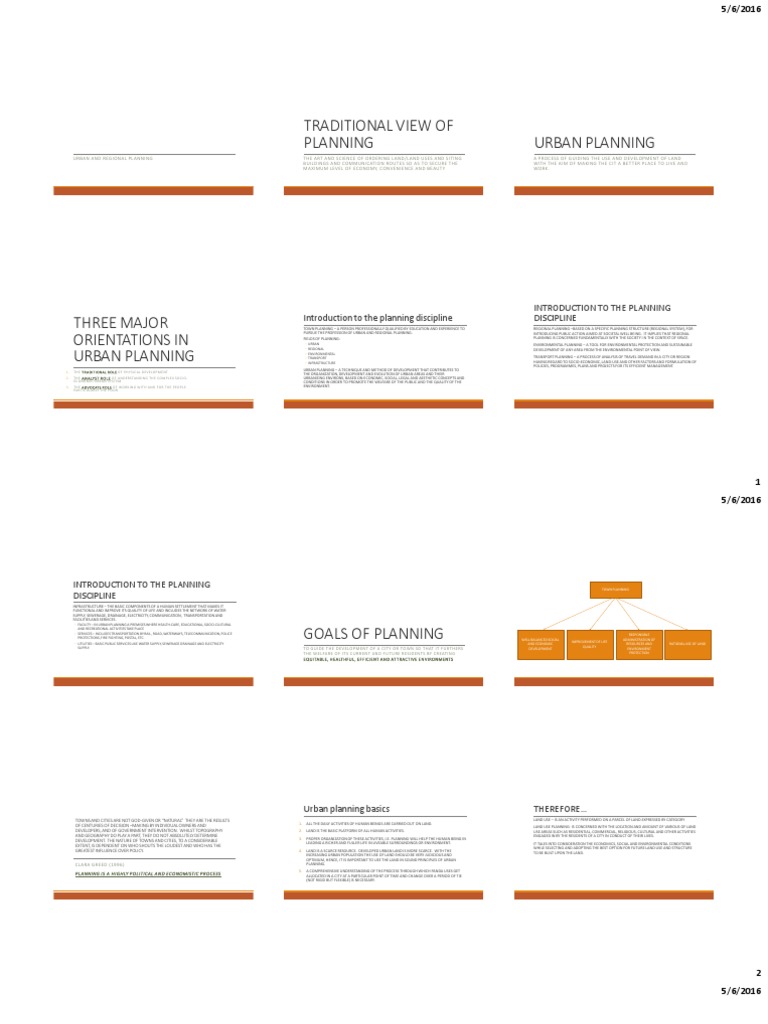Traditional View of Planning Urban Planning | PDF | City | Urban Planning