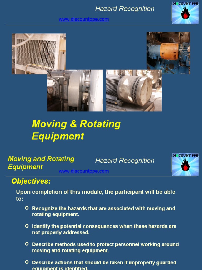 Moving & Rotating Equipment: Hazard Recognition | PDF | Machines ...